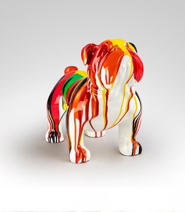 Figura decorativa Otto bulldog mediano colores 41 cm - Schuller